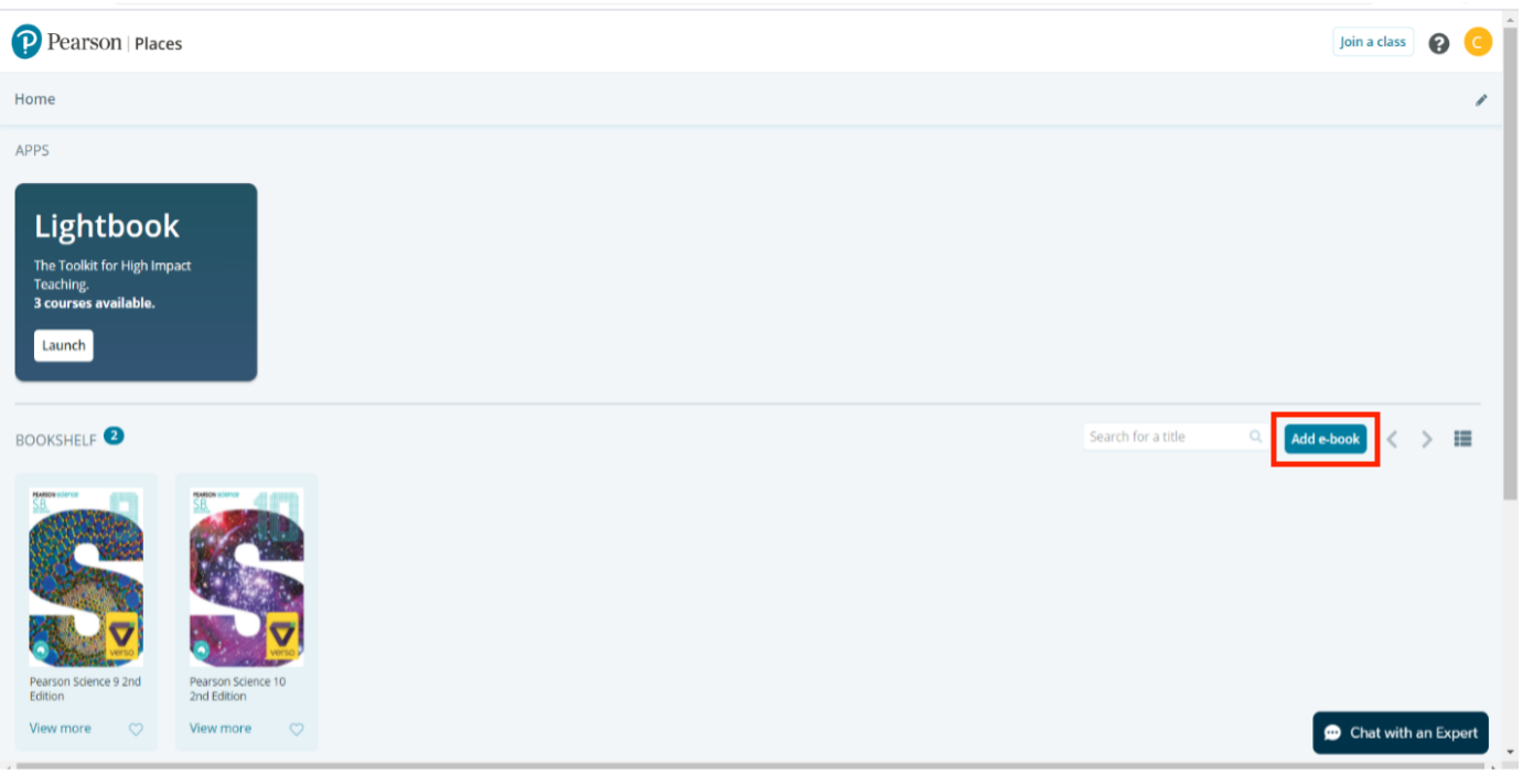 How do I access Pearson Places from inside ReadCloud?