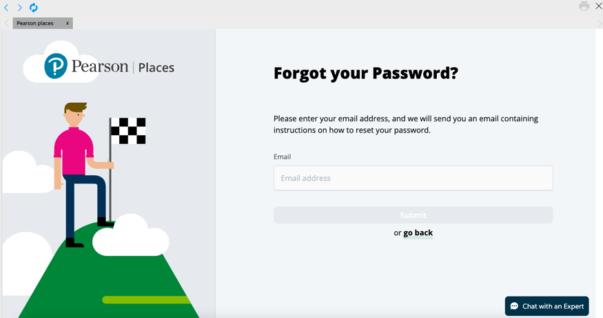 How do I log in to Pearson Places?