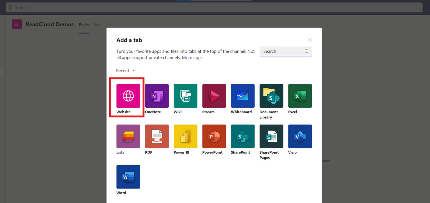 How to use Microsoft Teams with ReadCloud