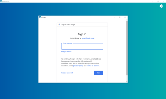 How do I log in to ReadCloud?