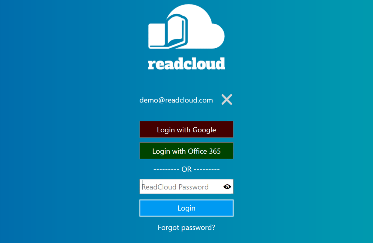 How do I log in to ReadCloud?