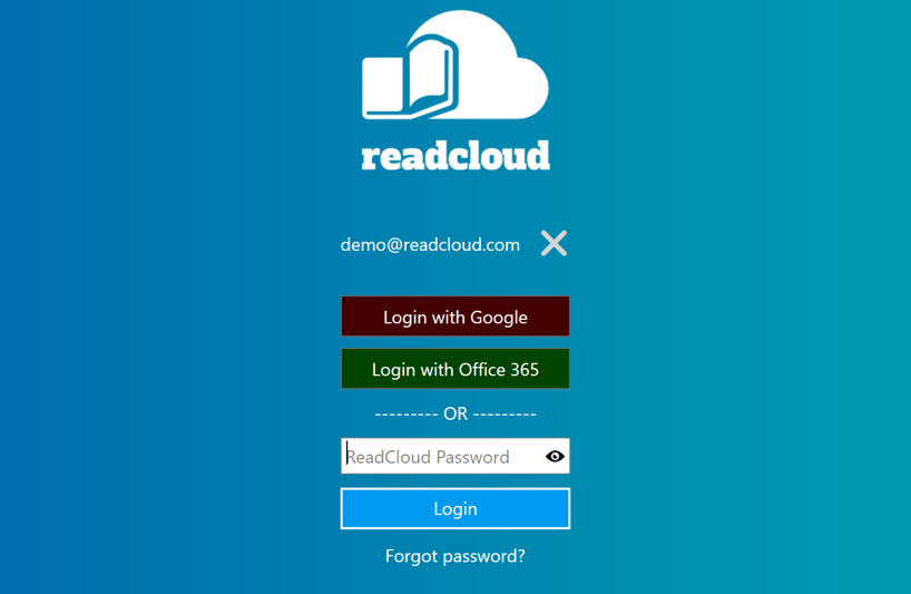 How do I log in to ReadCloud?
