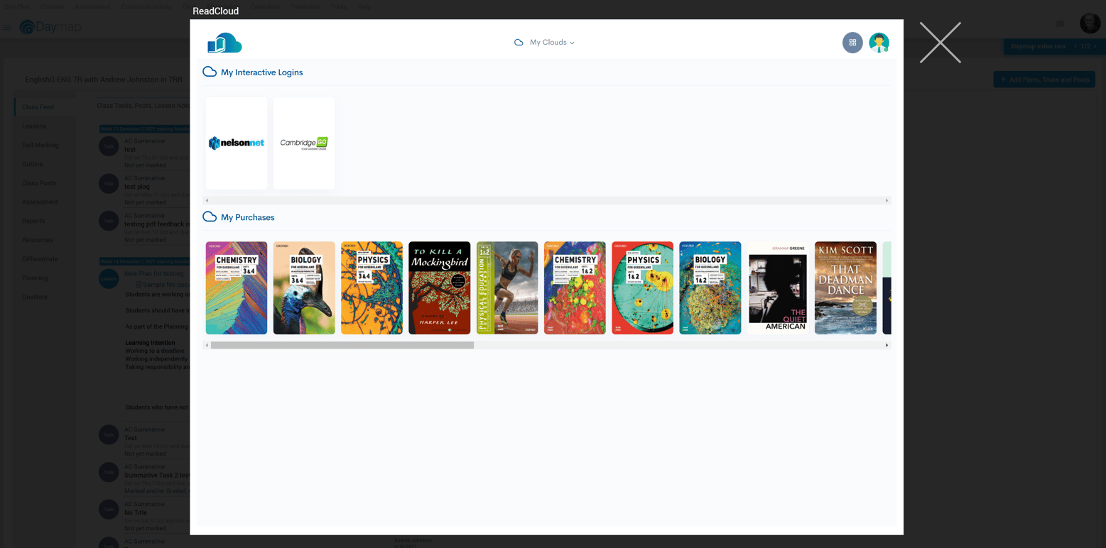 Accessing ReadCloud from my Daymap LMS