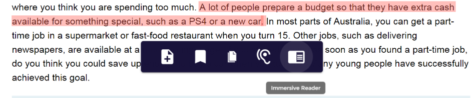 How do I have the text read out loud?